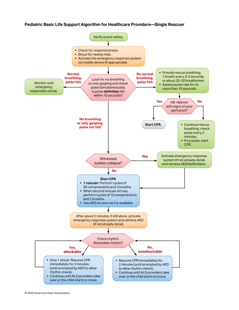 BLS Quick Reference Sheet American Heart Association