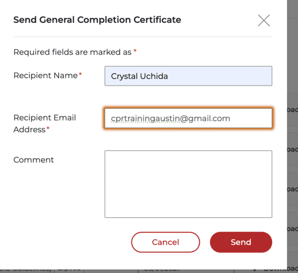 How to send certificate of completion AHA - CPR Training Austin